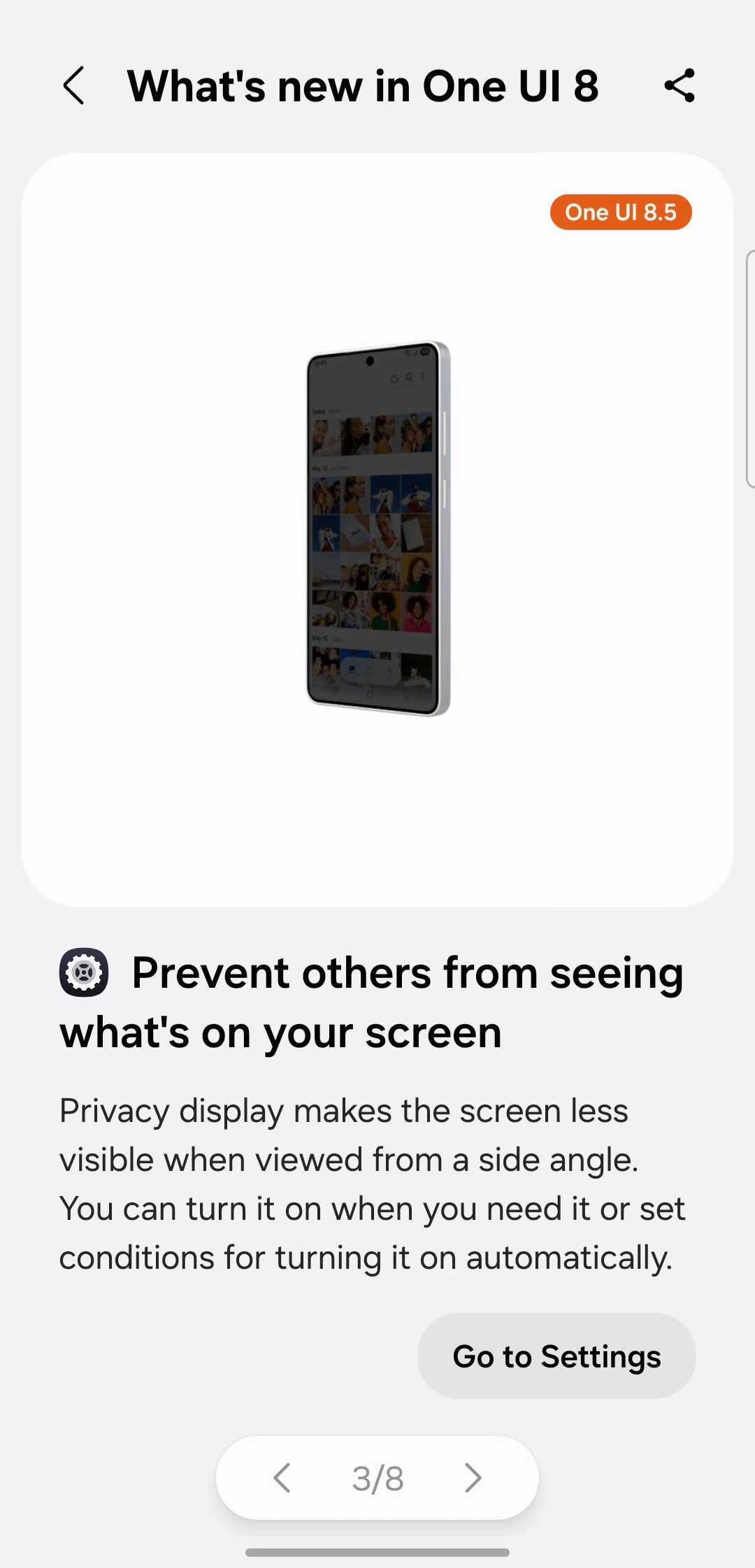 One UI 8.5 leak confirms Galaxy S26's genius display privacy feature ...